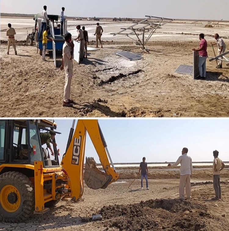 Wild Ass Sanctuary removes illegal salt pan from Adesar range Books ...